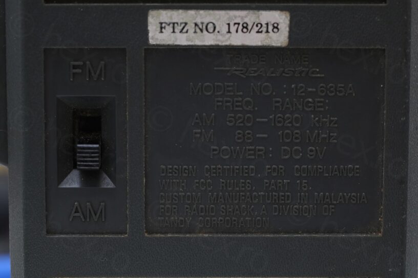 Realistic 12-635A Radio – Restoration – and thus goes by another day